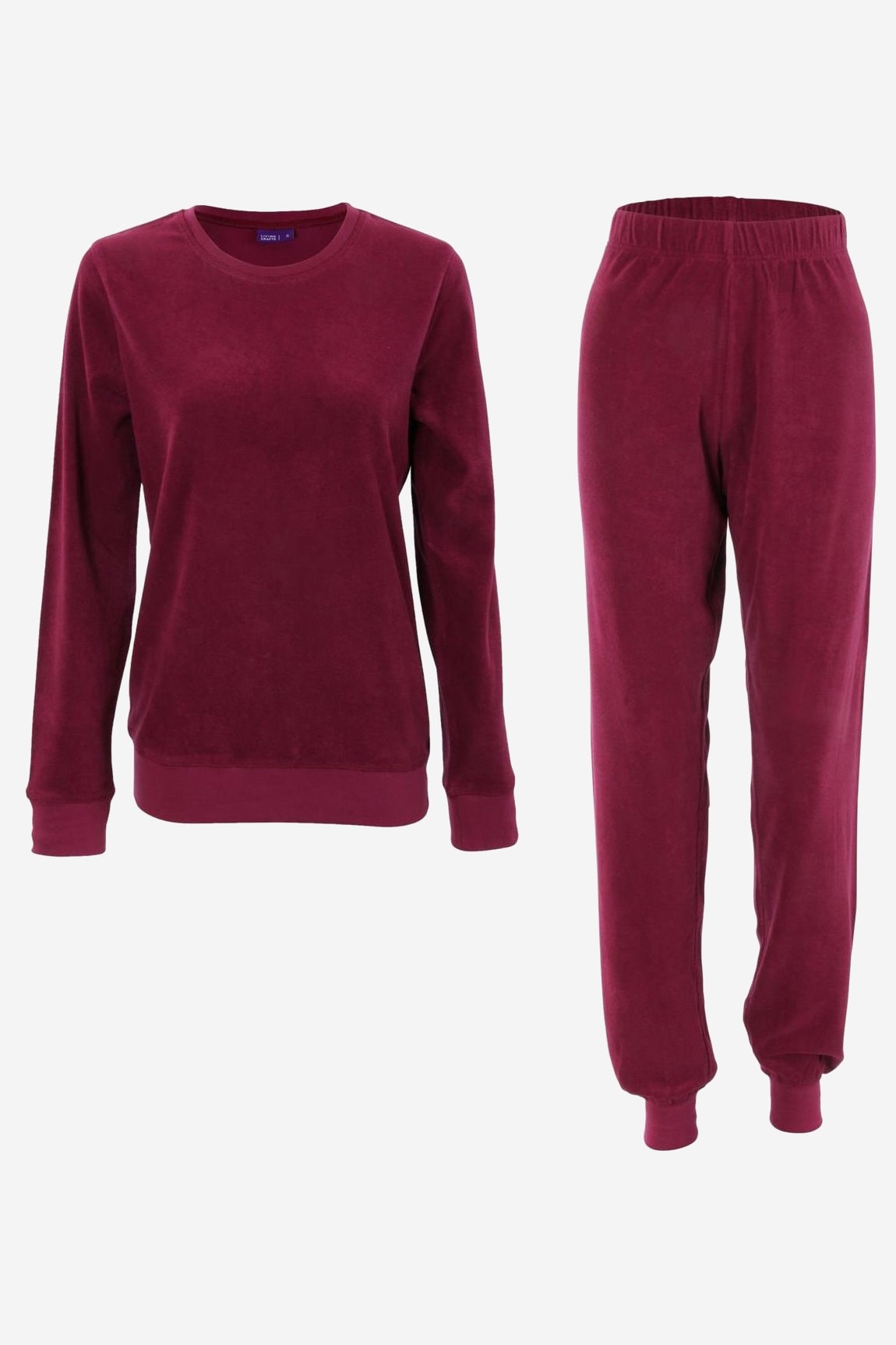 Pyjamas dam BONNIE frotté mörkceris - LotusEco